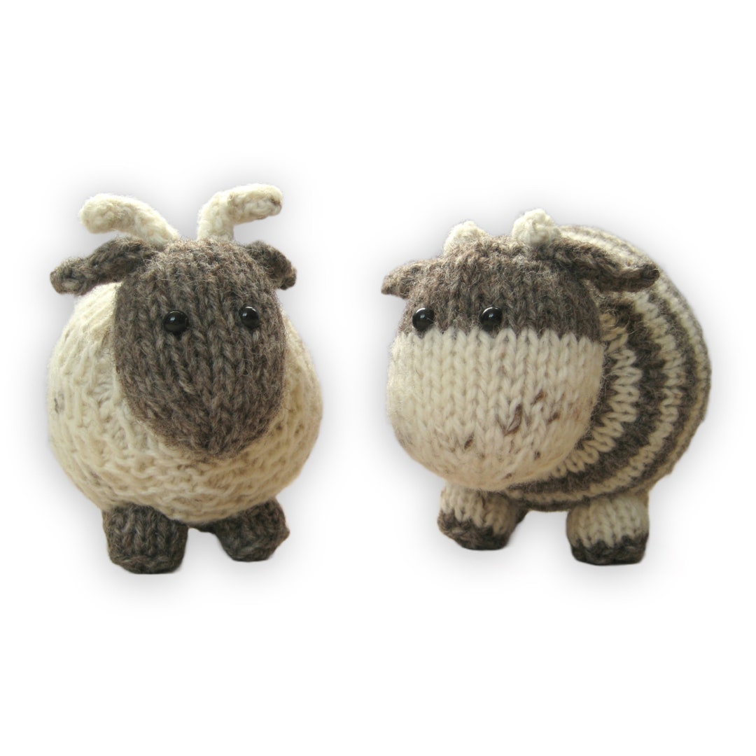 Bramble Goat and Chestnut Cow Toy Knitting Patterns - Etsy