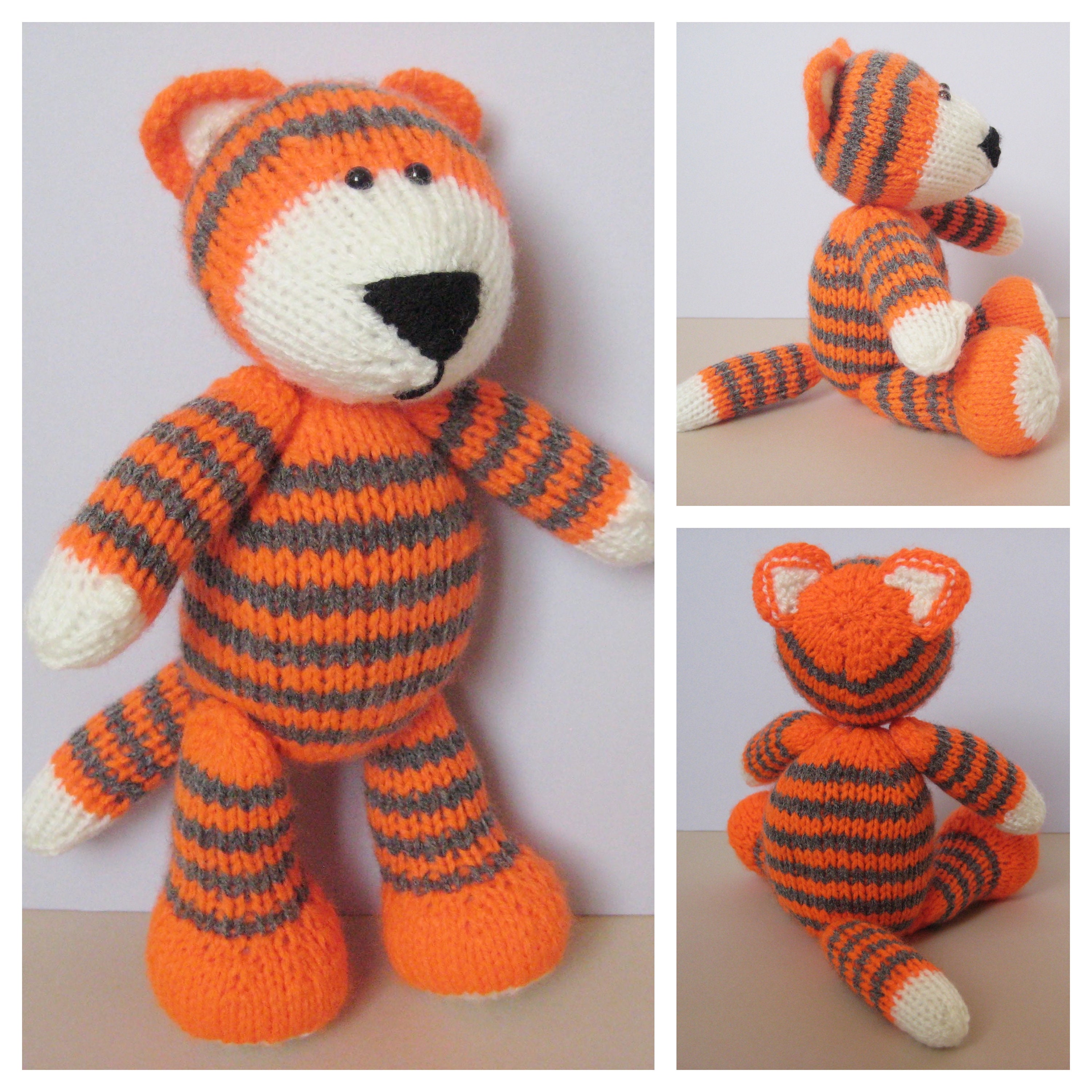 Toby the Tiger Toy Knitting Pattern - Etsy