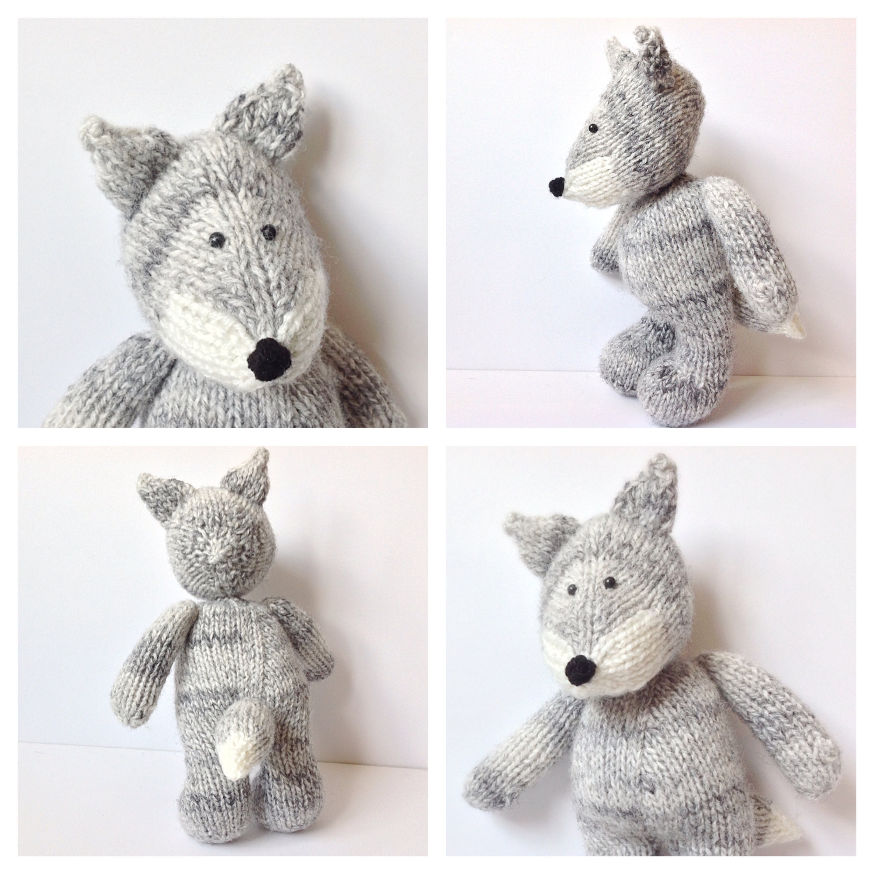 Gray Wolf Toy Knitting Patterns | Etsy