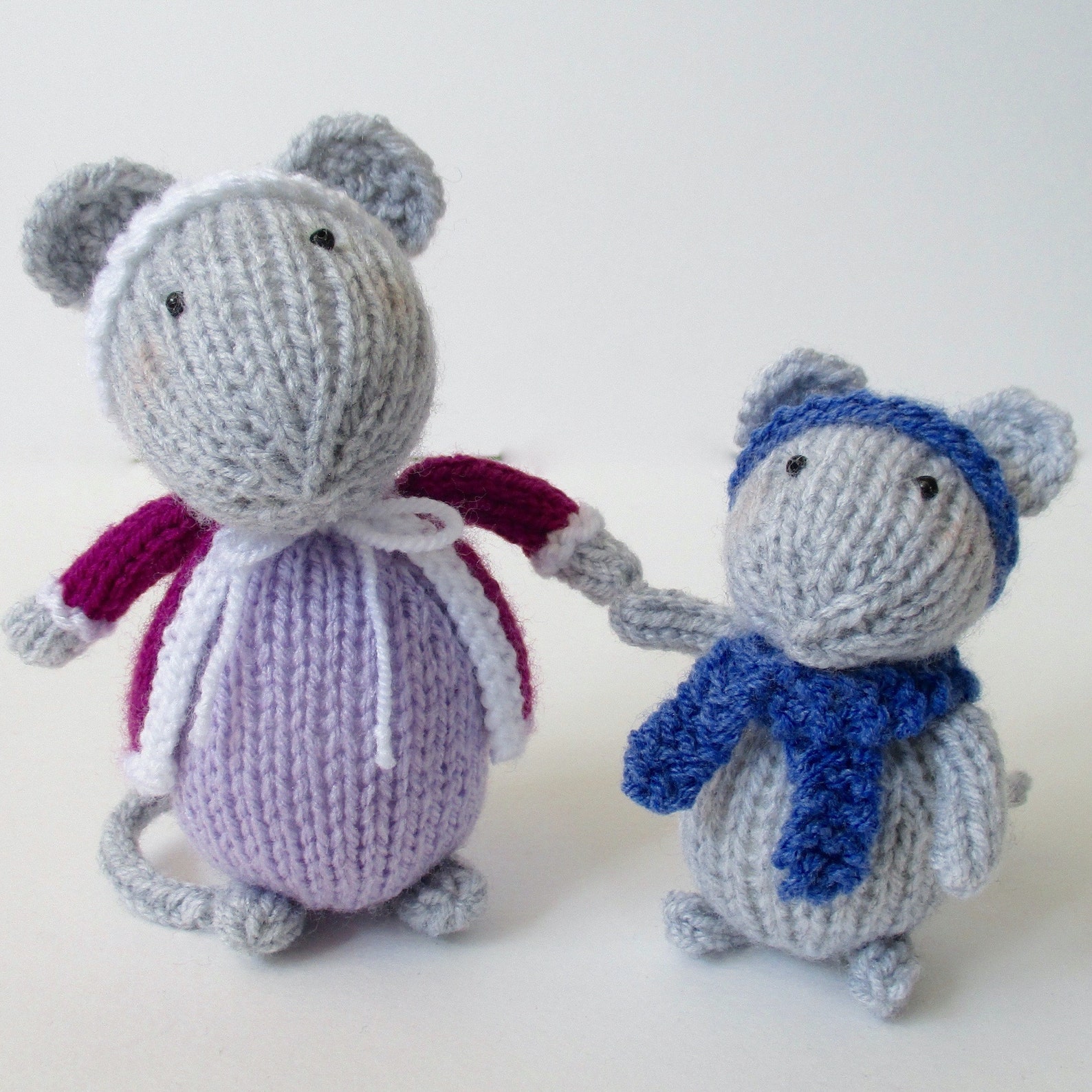 Festive Mice Toy Knitting Patterns | Etsy