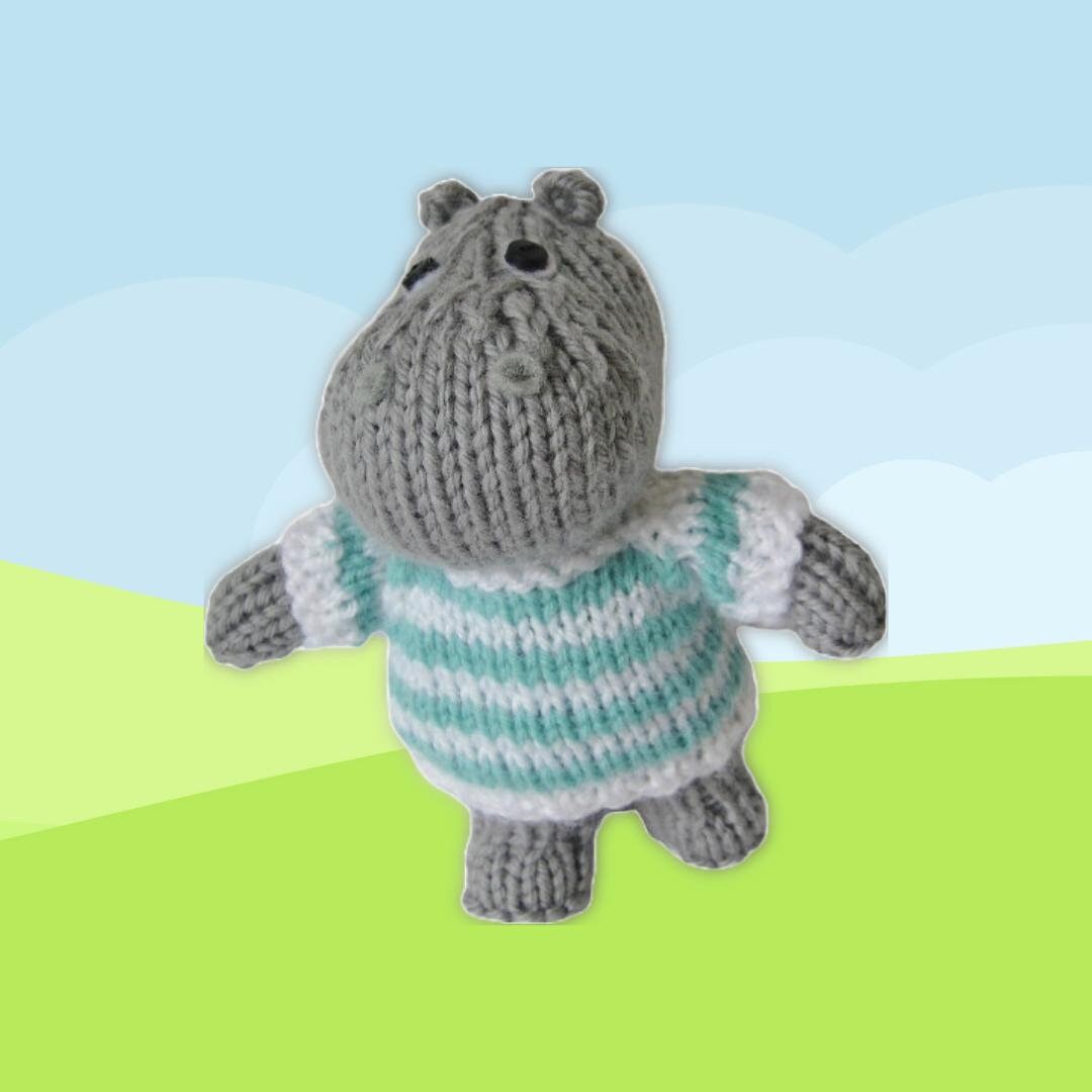 Pierre the Hippo Toy Knitting Pattern - Etsy