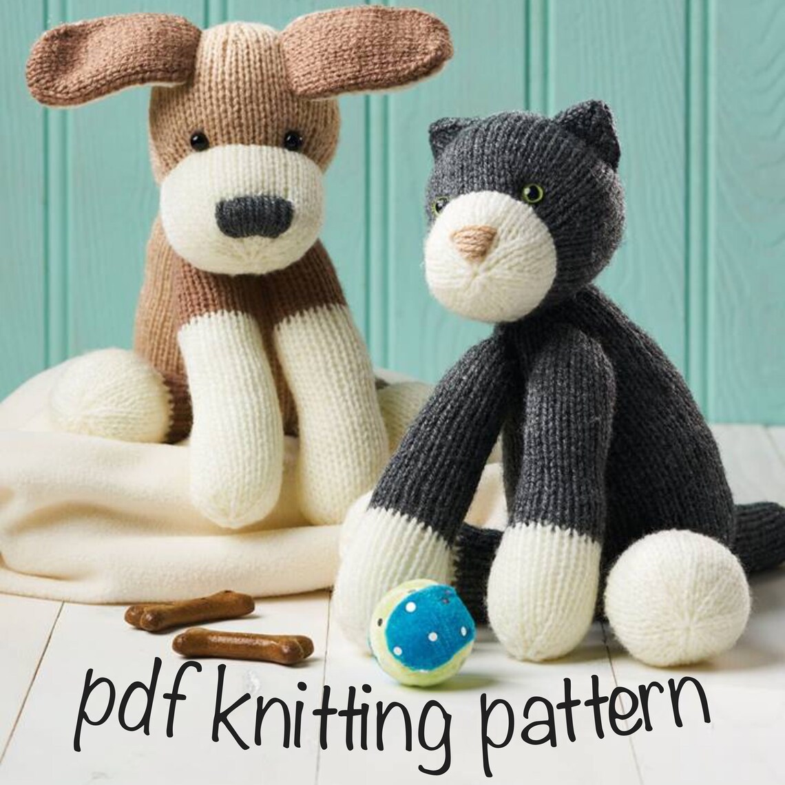 Fido and Fifi Toy Knitting Patterns - Etsy UK