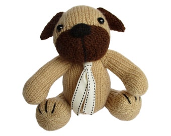 Knitted Toy Knitting Pattern for Doug the Pug Dog PDF Download - Etsy UK