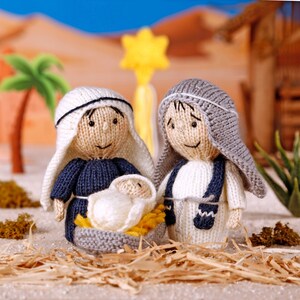 On a Starry Night Nativity Set Scene Knitting Pattern PDF Digital ...
