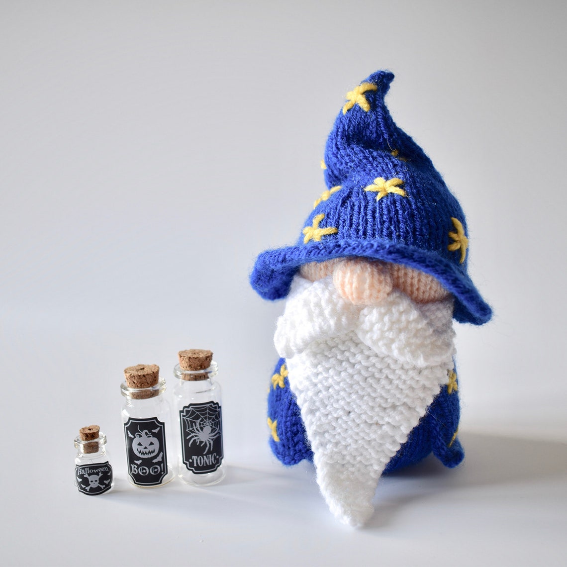 Grumble-snuff the Wizard Toy Knitting Patterns - Etsy