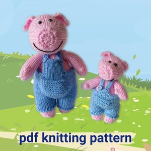 Pop and Pip Pigs Toy Knitting Patterns - Etsy