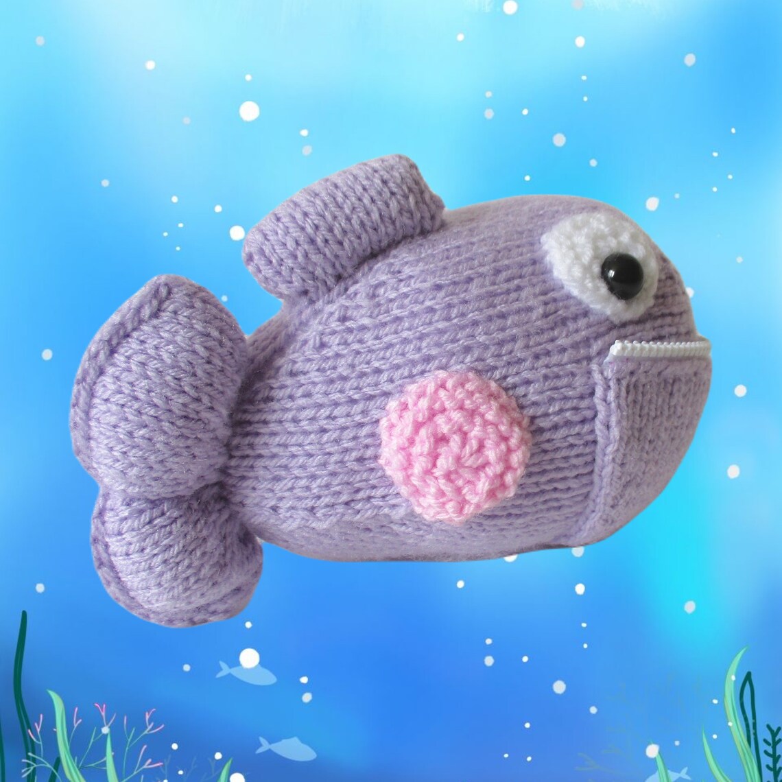 Piranha Toy Fish Knitting Pattern - Etsy