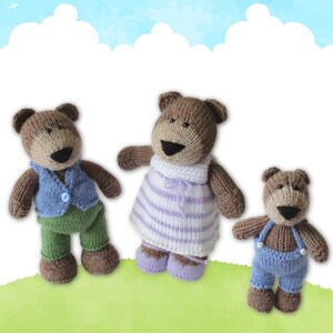 The Three Bears Toy Knitting Patterns - Etsy