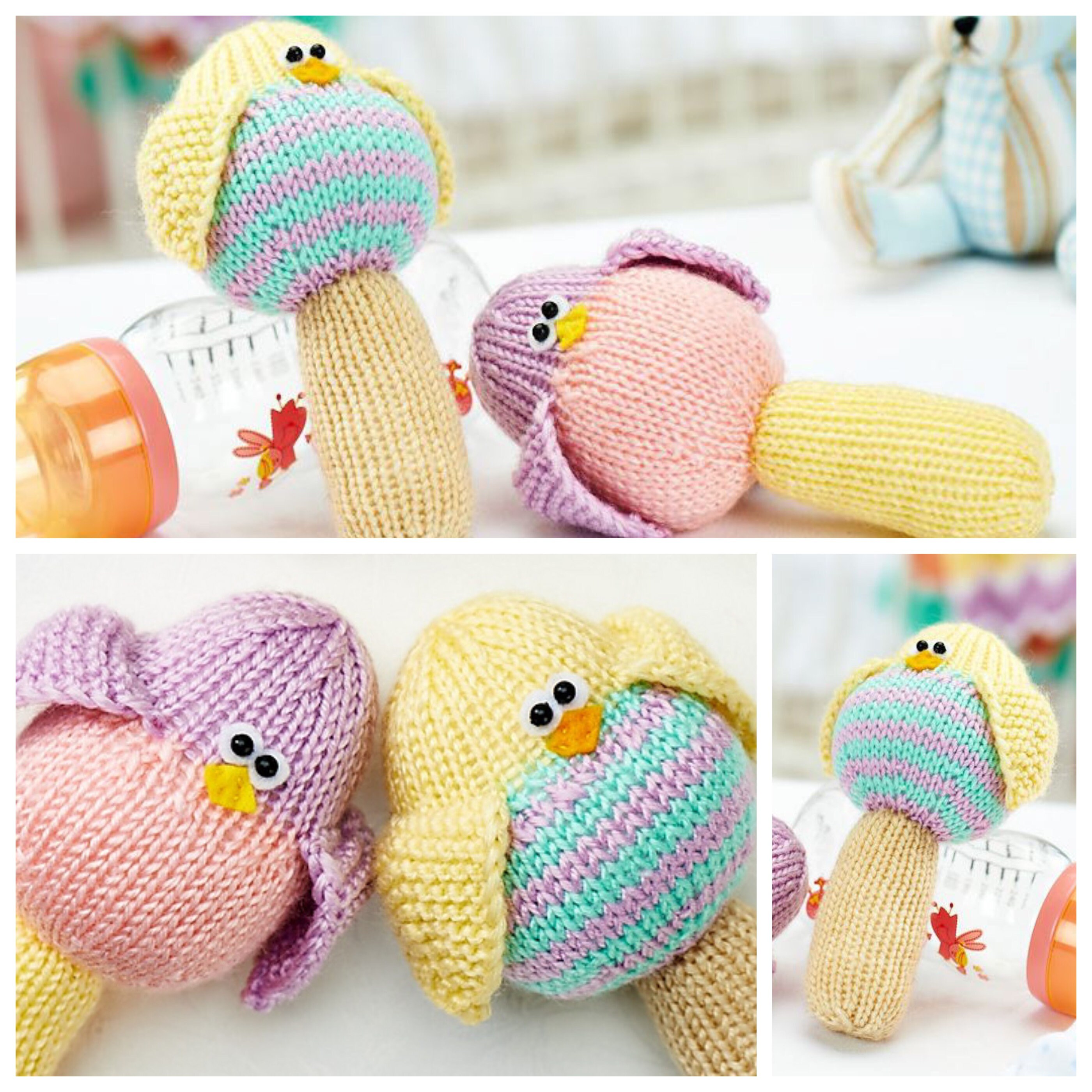Birdie Rattles Toy Knitting Pattern - Etsy