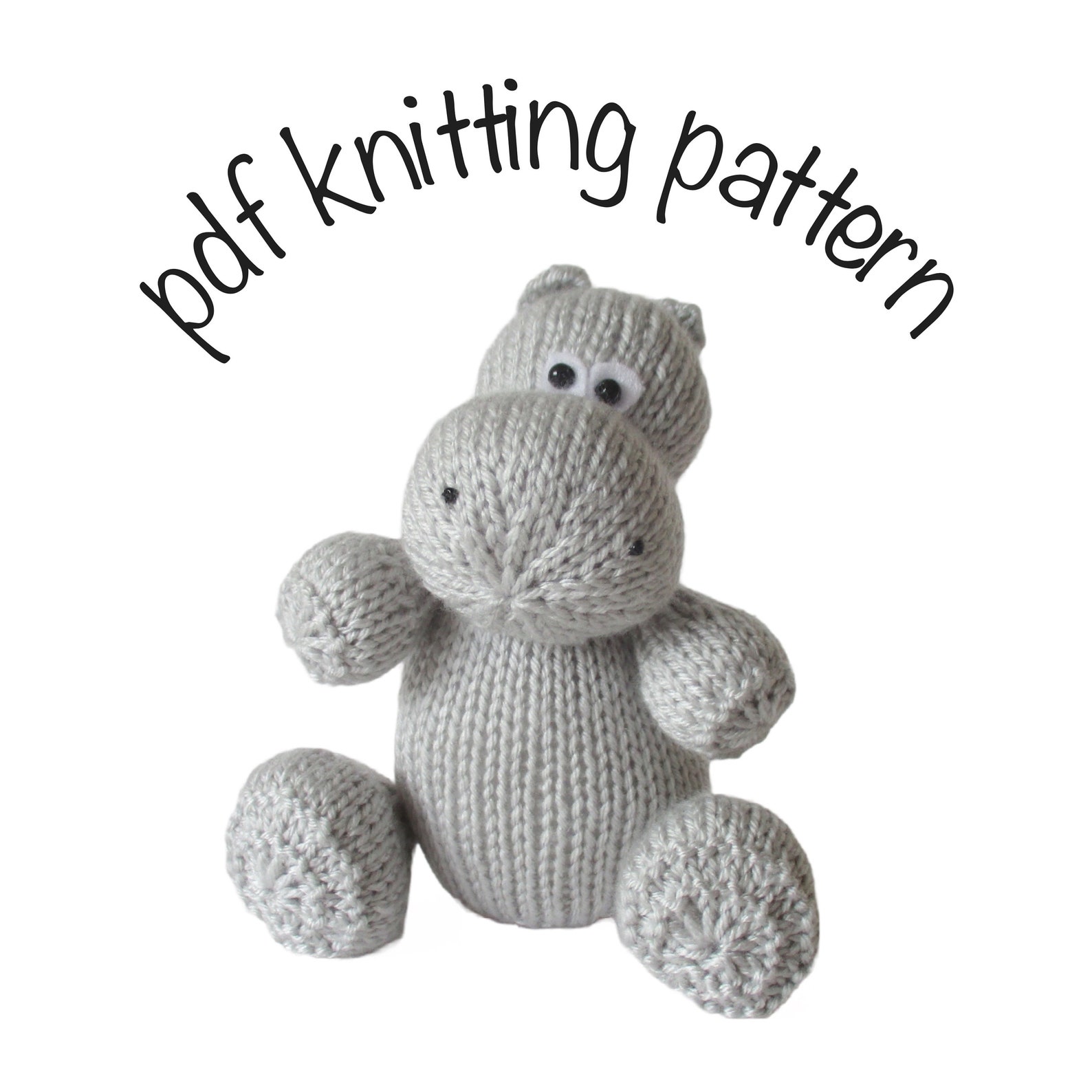 Huggins the Hippo Toy Knitting Pattern - Etsy