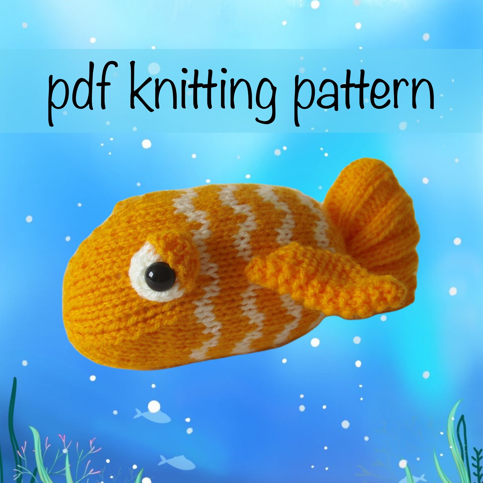 George the Goldfish Toy Knitting Pattern - Etsy