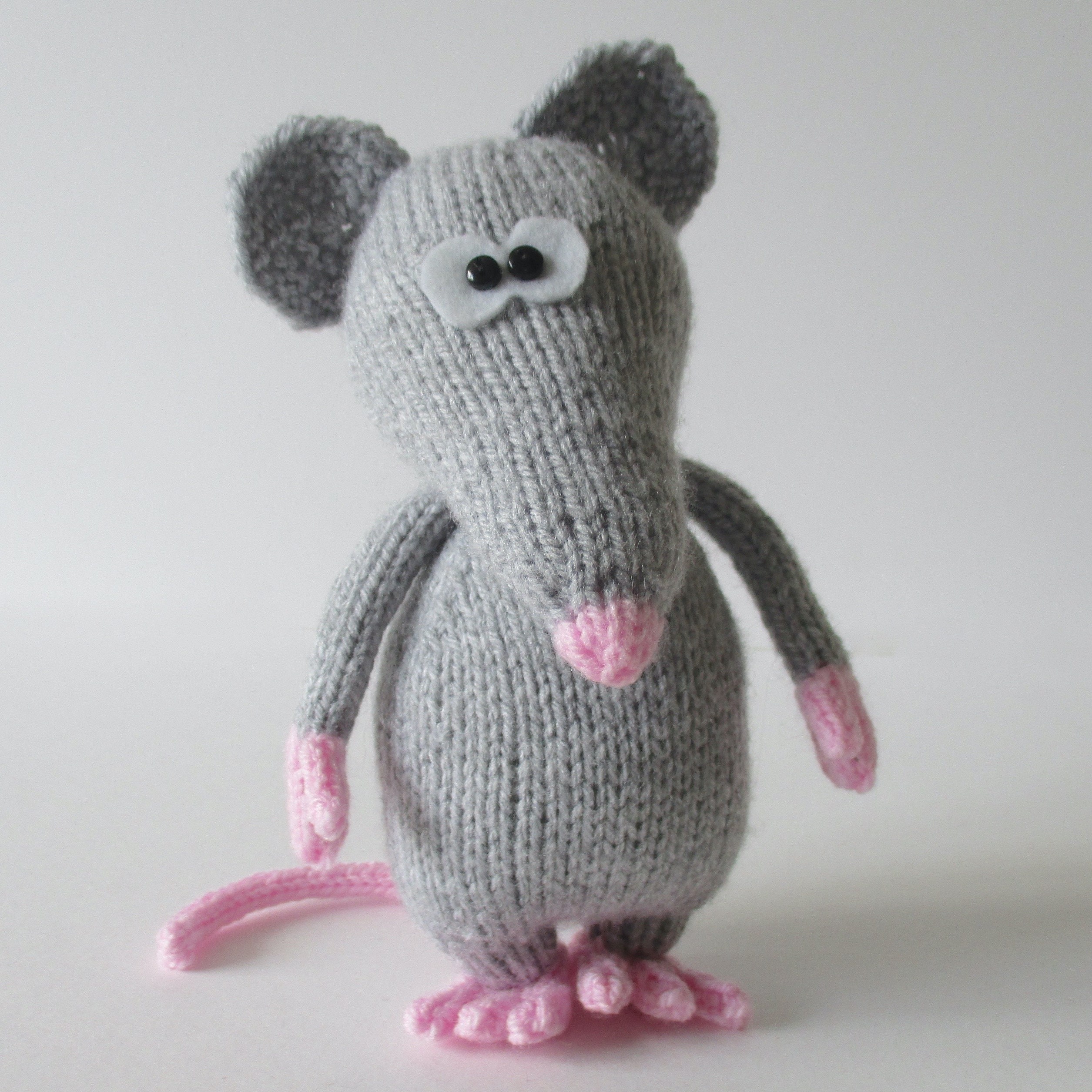 Pepperoni the Rat Toy Knitting Patterns | Etsy