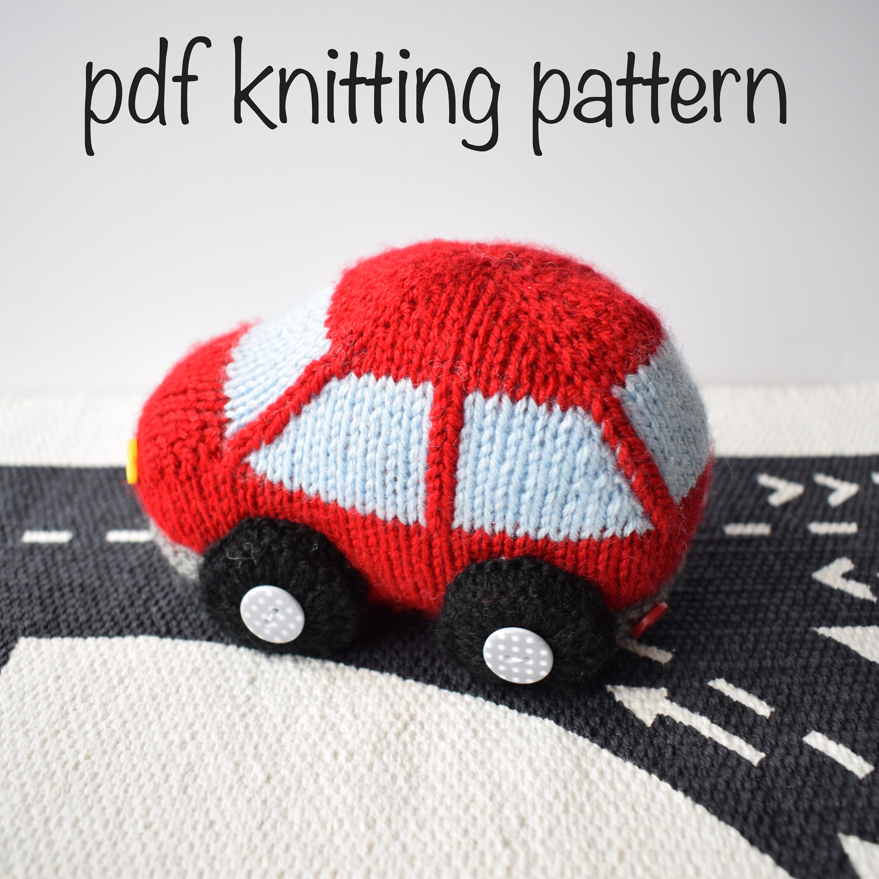 Bubble Car Toy Knitting Pattern - Etsy UK