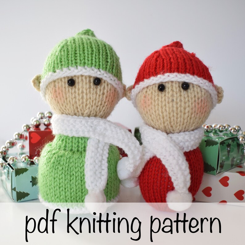 Twinkle and Sparky Elves Knitting Patterns - Etsy