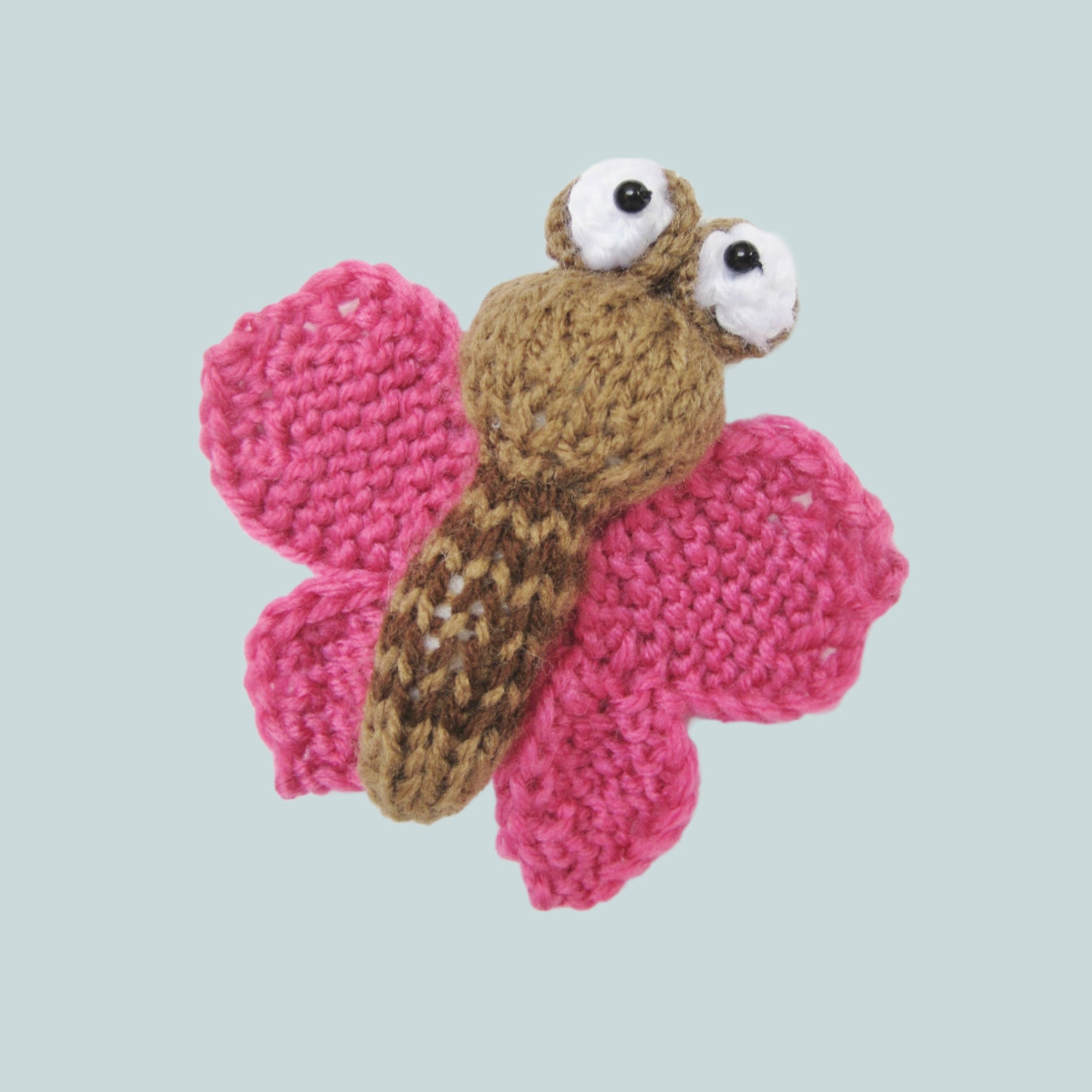 Knitting Pattern: "frog and Bugs" 4 Small Toys Snail Bee Butterfly Frog ...