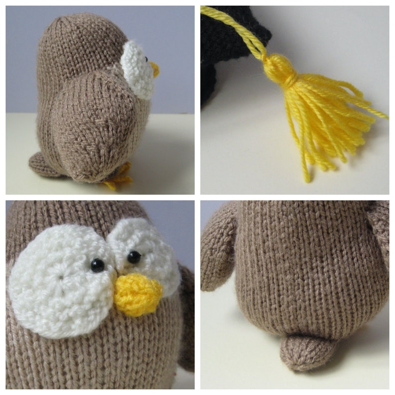 Graduation Owl Toy Knitting Patterns - Etsy