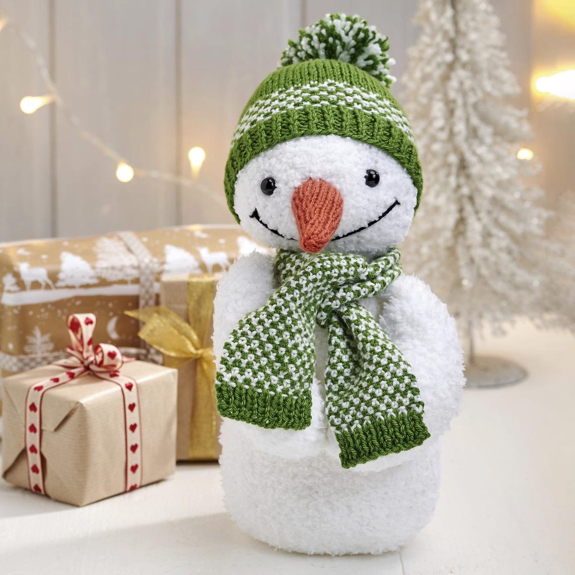 Snow Snuggly Snowman Knitting Pattern - Christmas Toy - PDF Download - Etsy