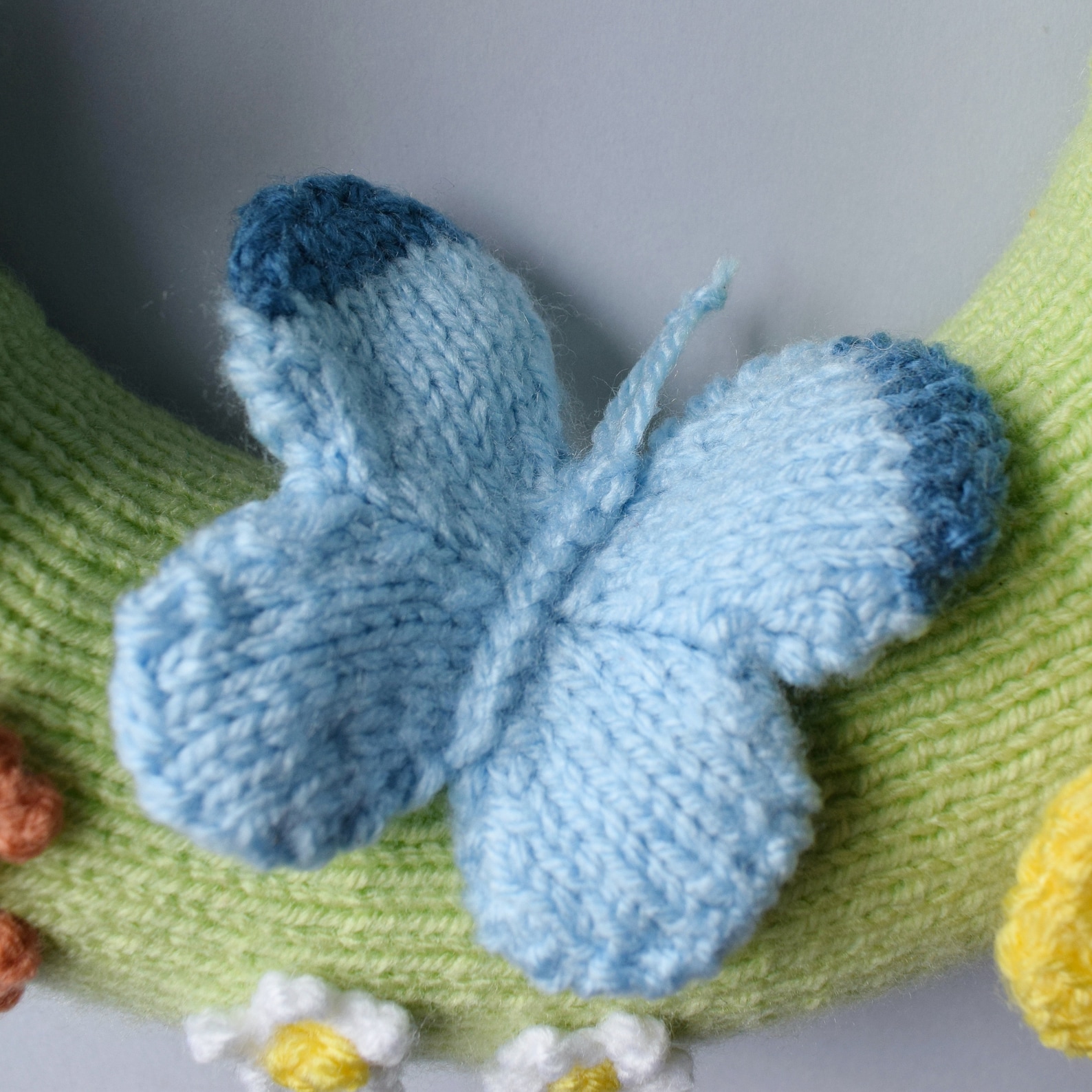 Butterfly Wreath Knitting Pattern PDF | Etsy