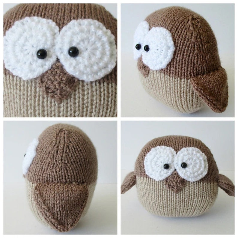 Barney Owl Toy Knitting Pattern - Etsy