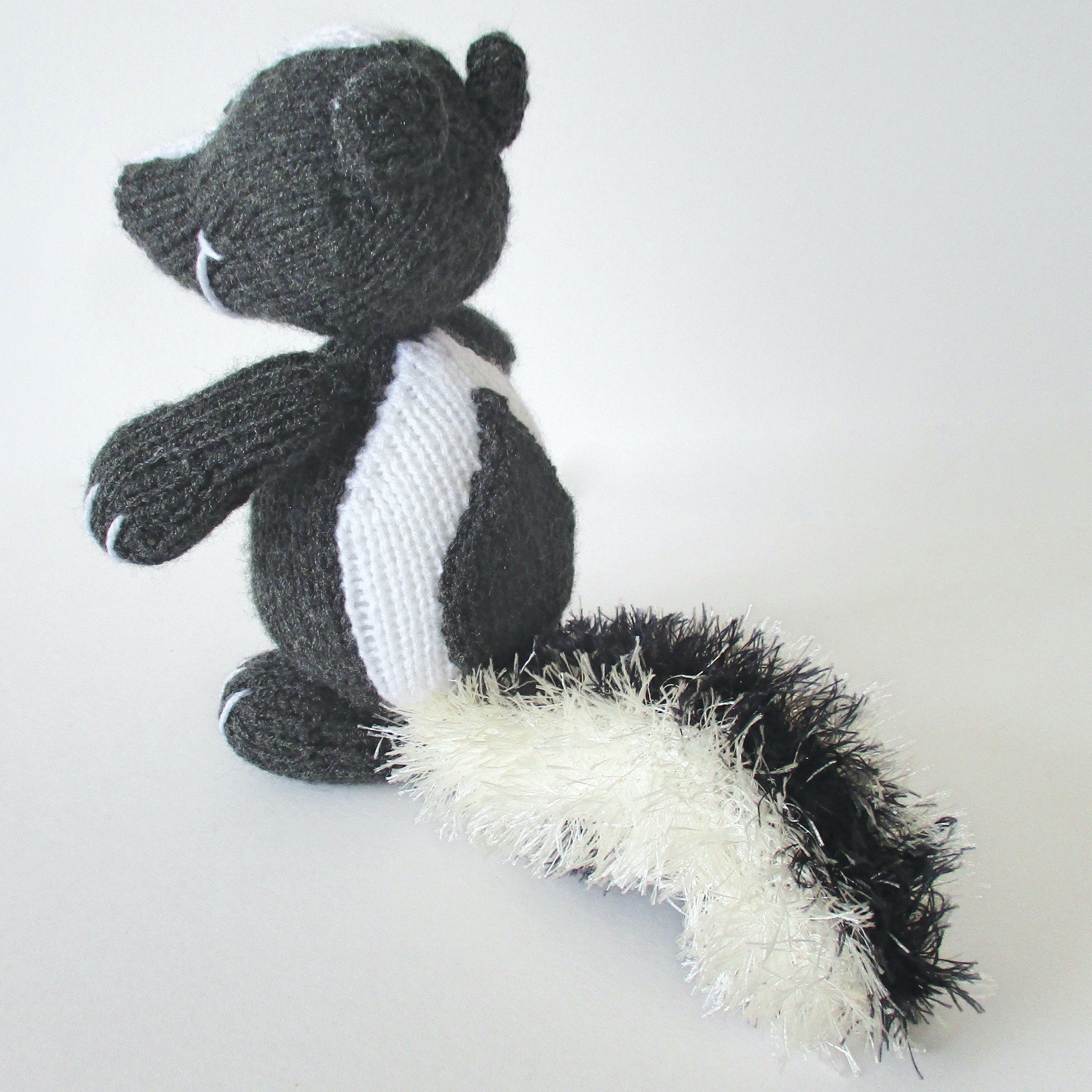 Cyril the Skunk Toy Knitting Patterns - Etsy