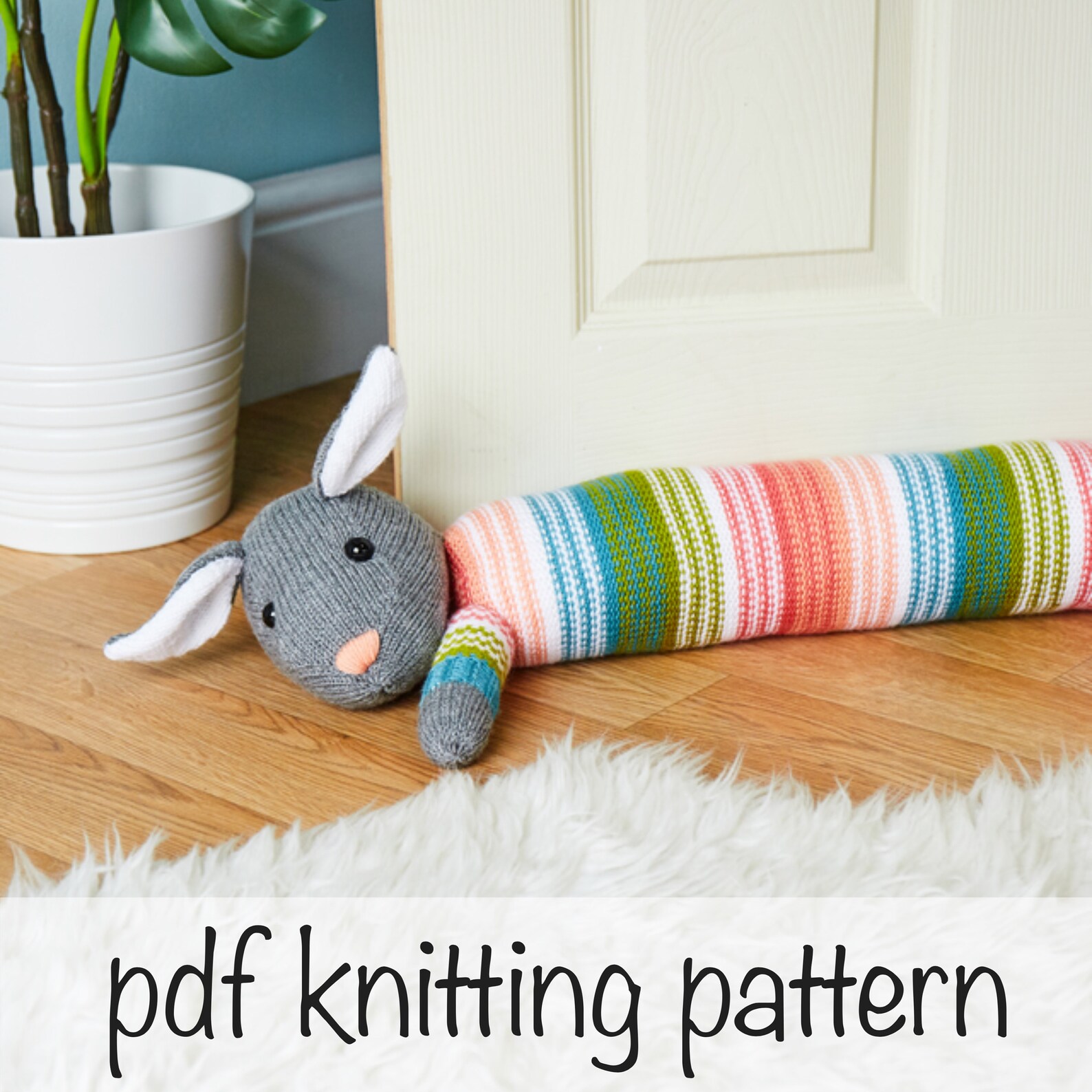 Bunny Draught Excluder Toy Knitting Pattern - Etsy