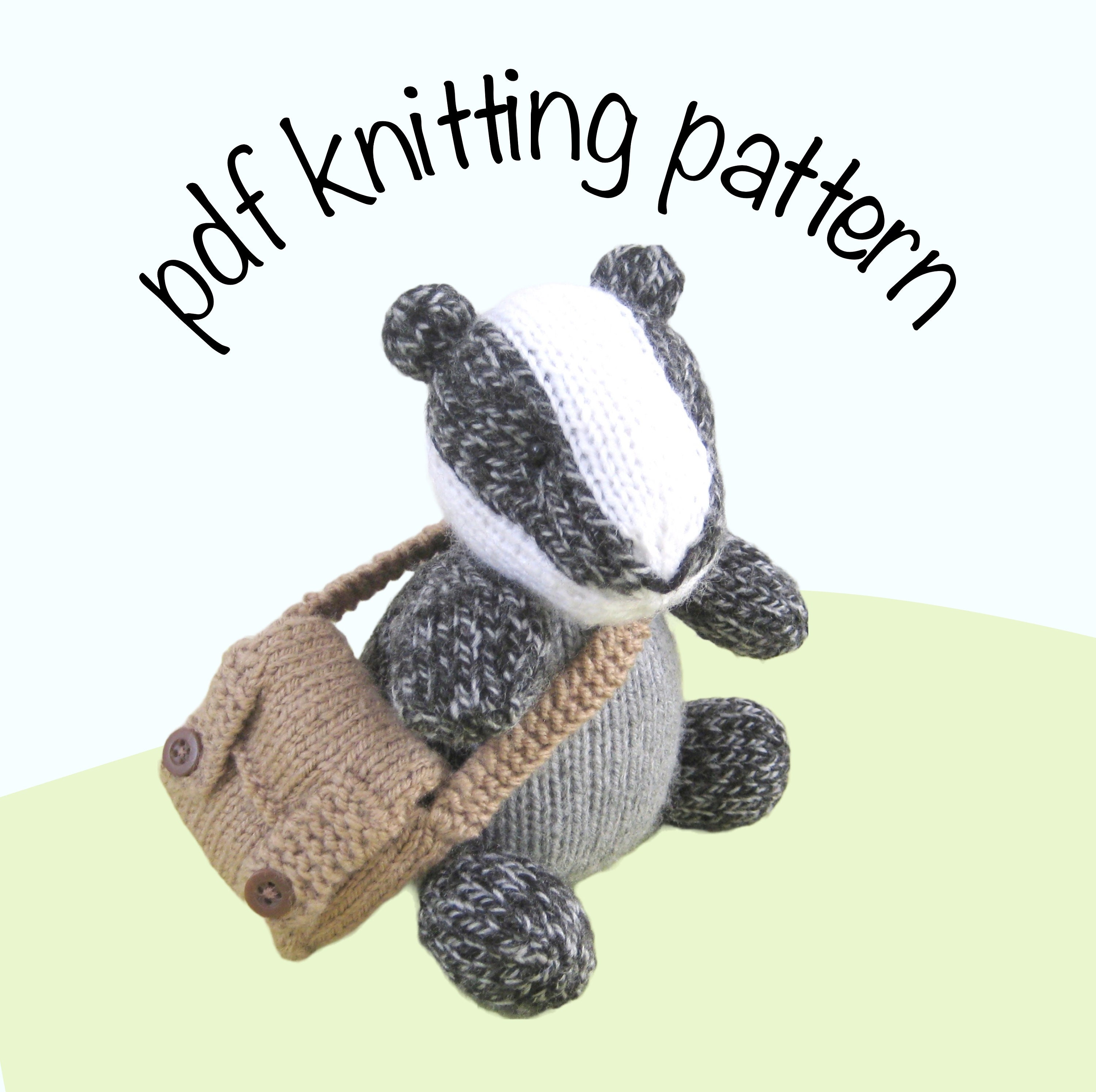 Brompton Badger Toy Knitting Pattern - Etsy