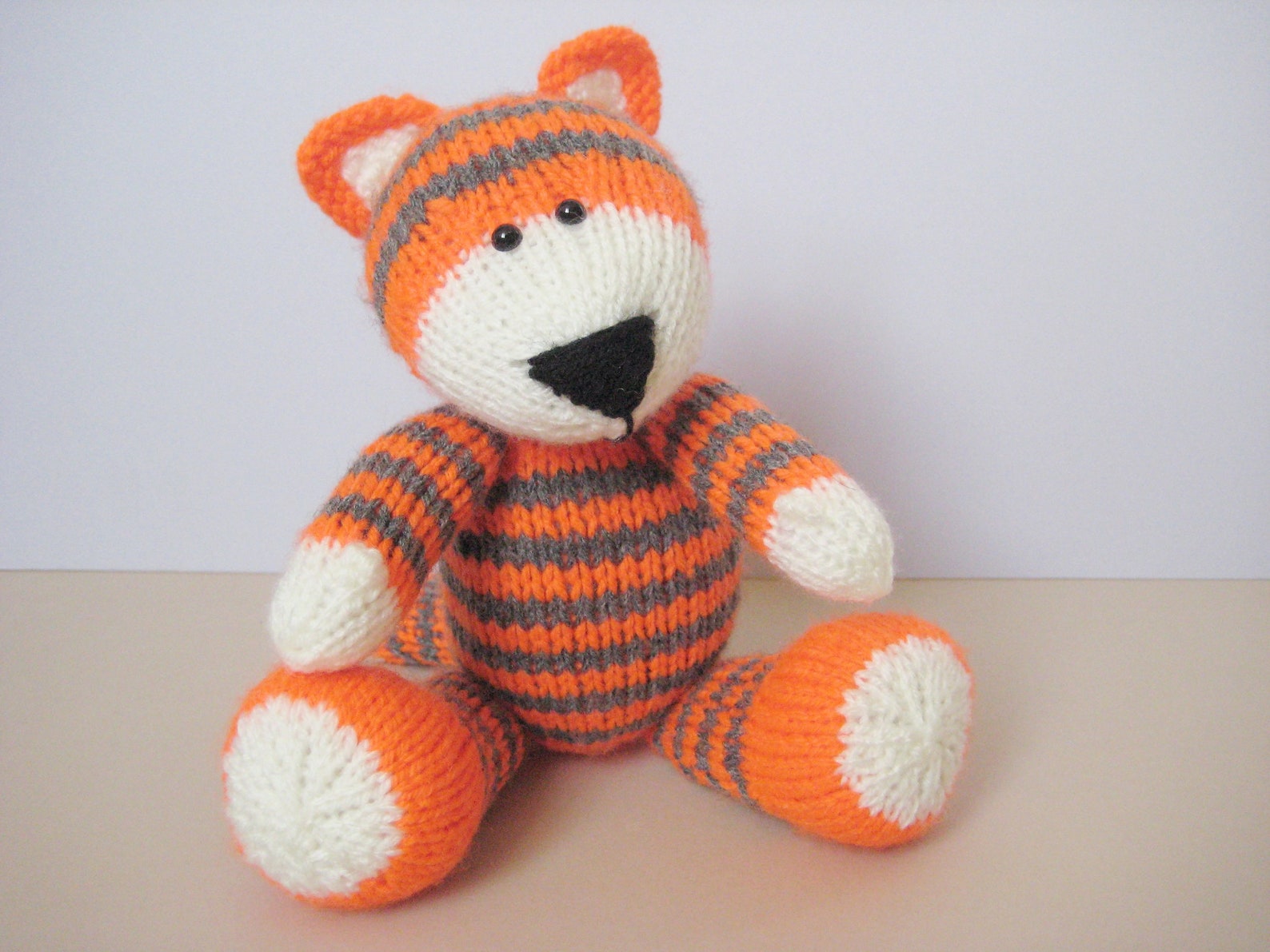 Toby the Tiger Toy Knitting Pattern - Etsy