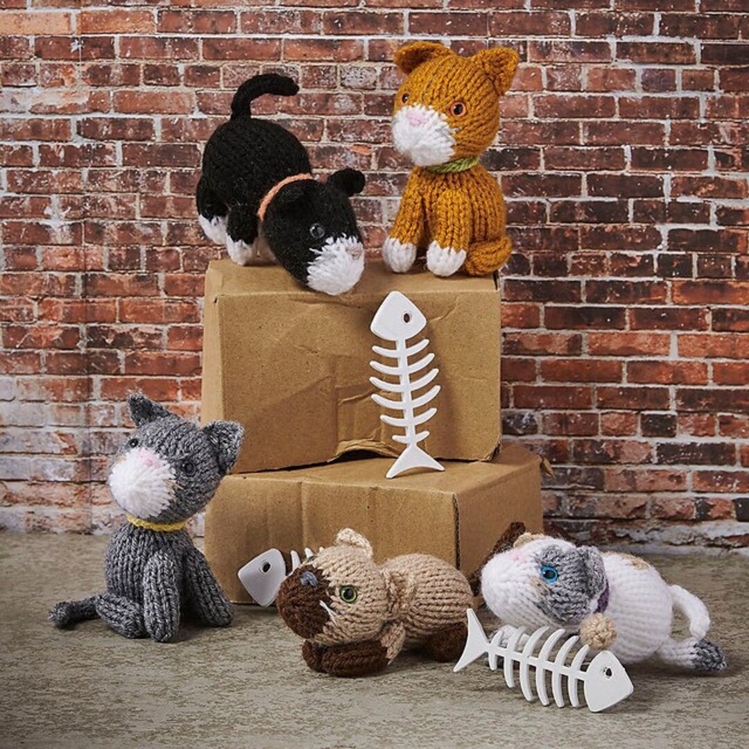 Mini Moggies Pocket Cats Toy Knitting Patterns - Etsy