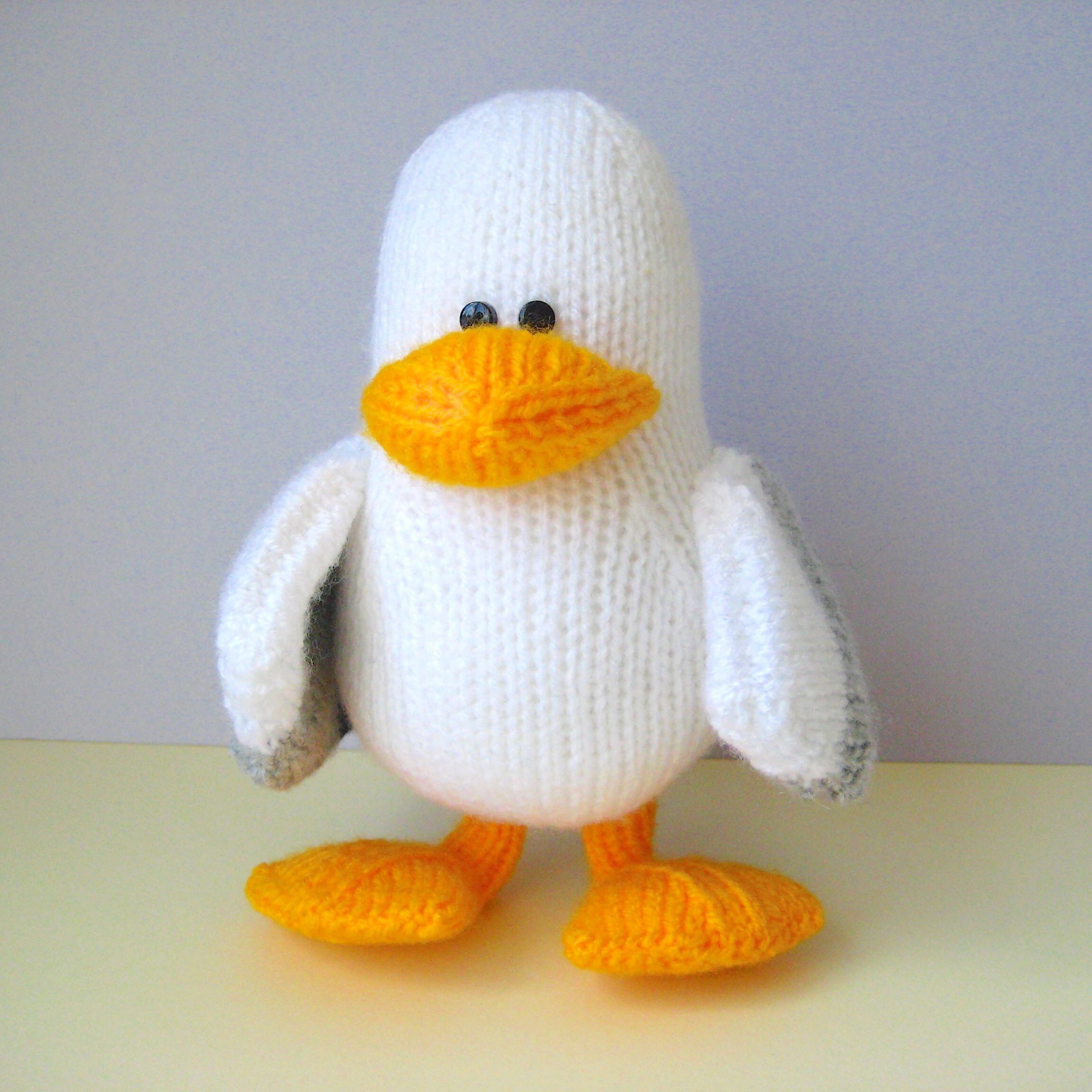 Sid the Seagull Toy Knitting Patterns | Etsy UK