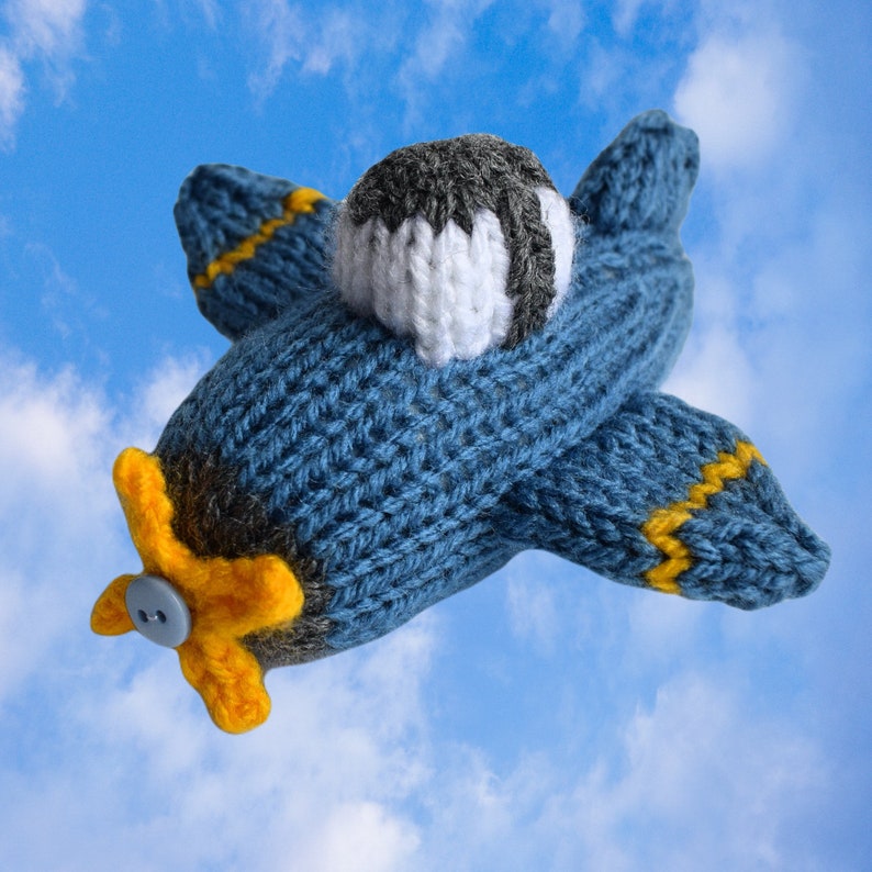 Dinky Plane Knitting Pattern - Toy Aeroplane - PDF Download - Etsy