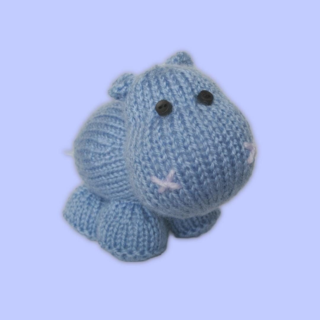Higgins the Hippo Toy Knitting Pattern - Etsy