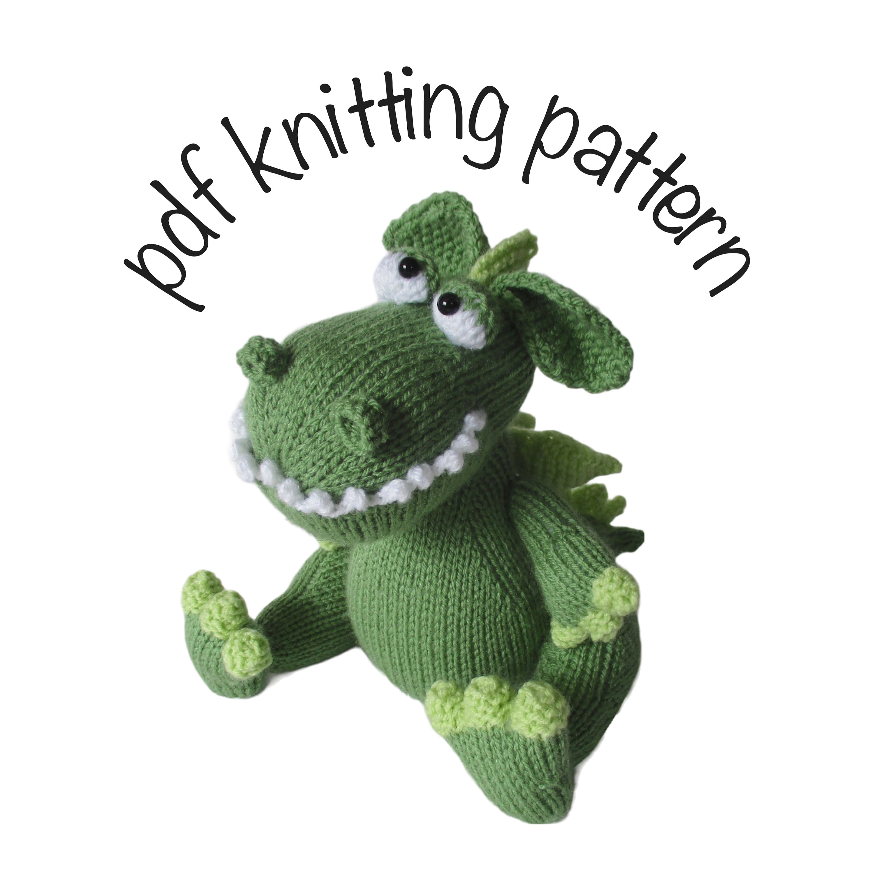 Griff the Dragon Toy Knitting Pattern - Etsy