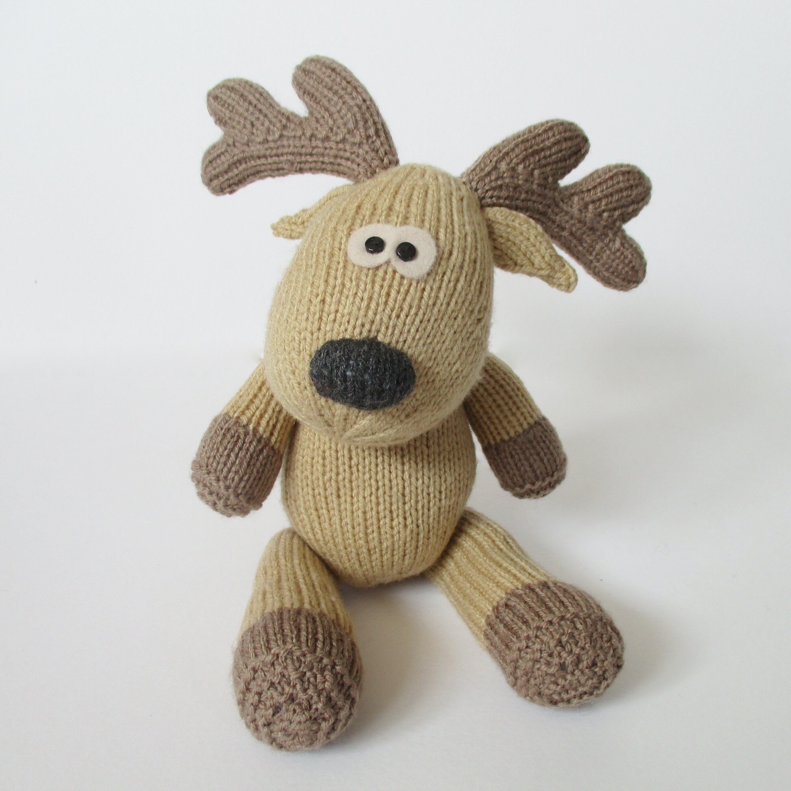 Rupert Reindeer toy knitting pattern | Etsy