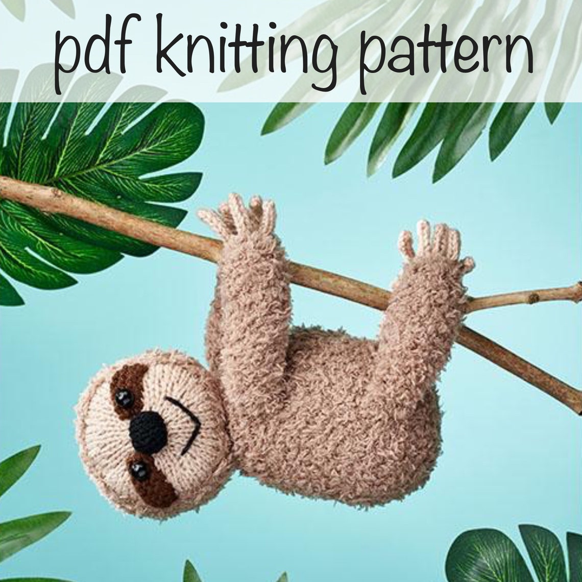 Lazy Daze Sloth Toy Knitting Pattern - Etsy