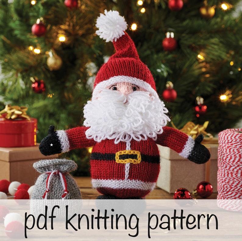 Cuddly Santa Toy Knitting Pattern - Etsy