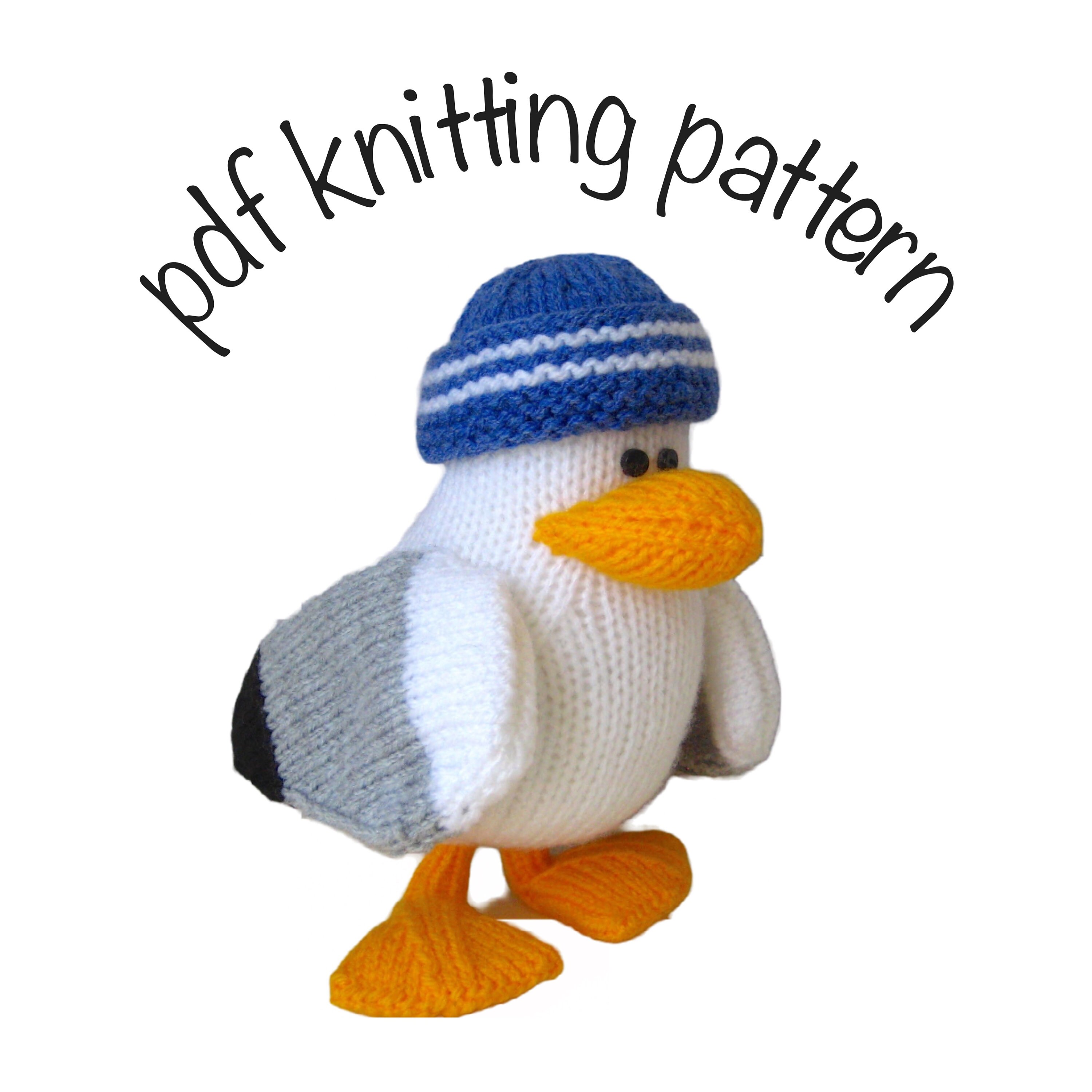 Sid the Seagull Toy Knitting Patterns - Etsy