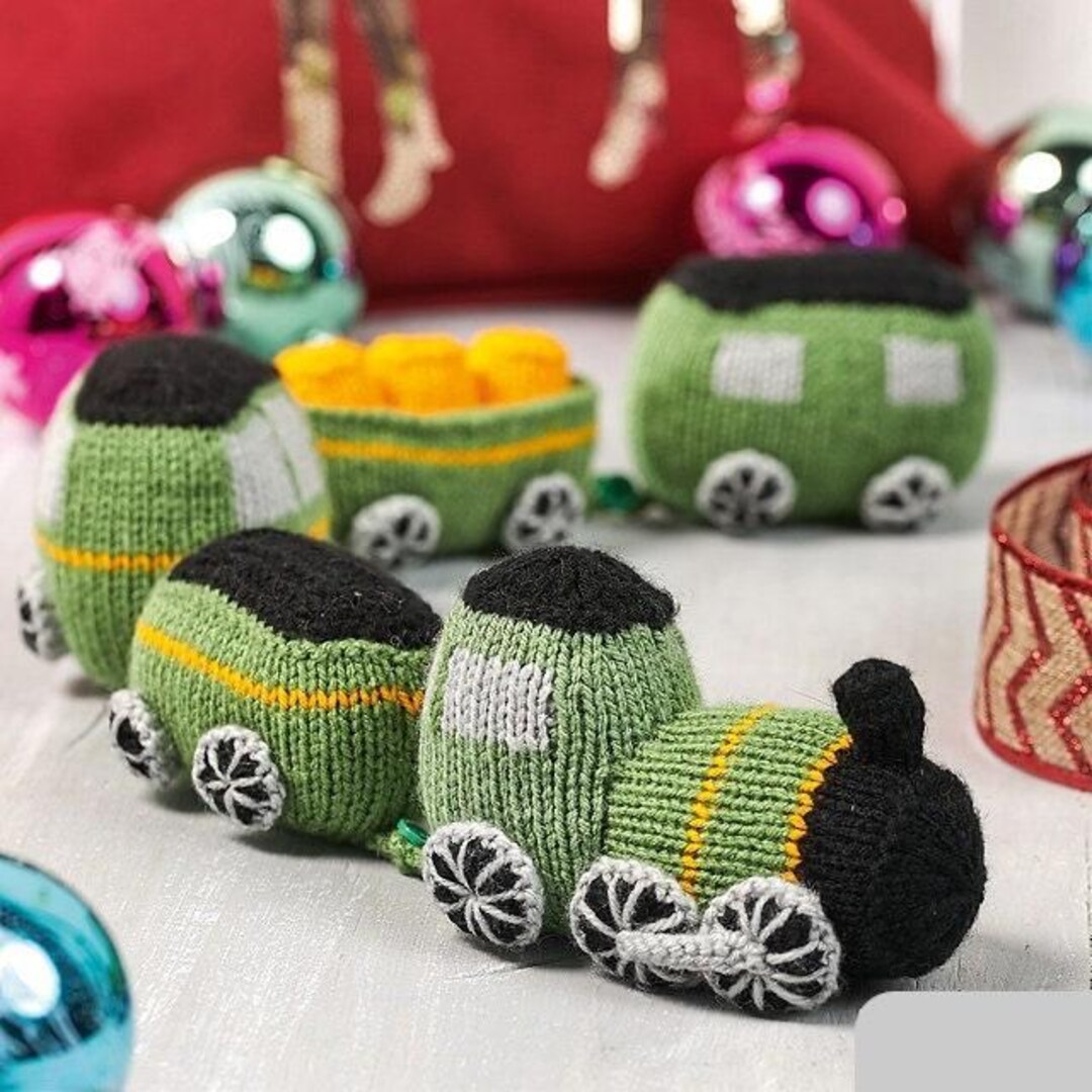 Toy Train Set Knitting Pattern - Etsy