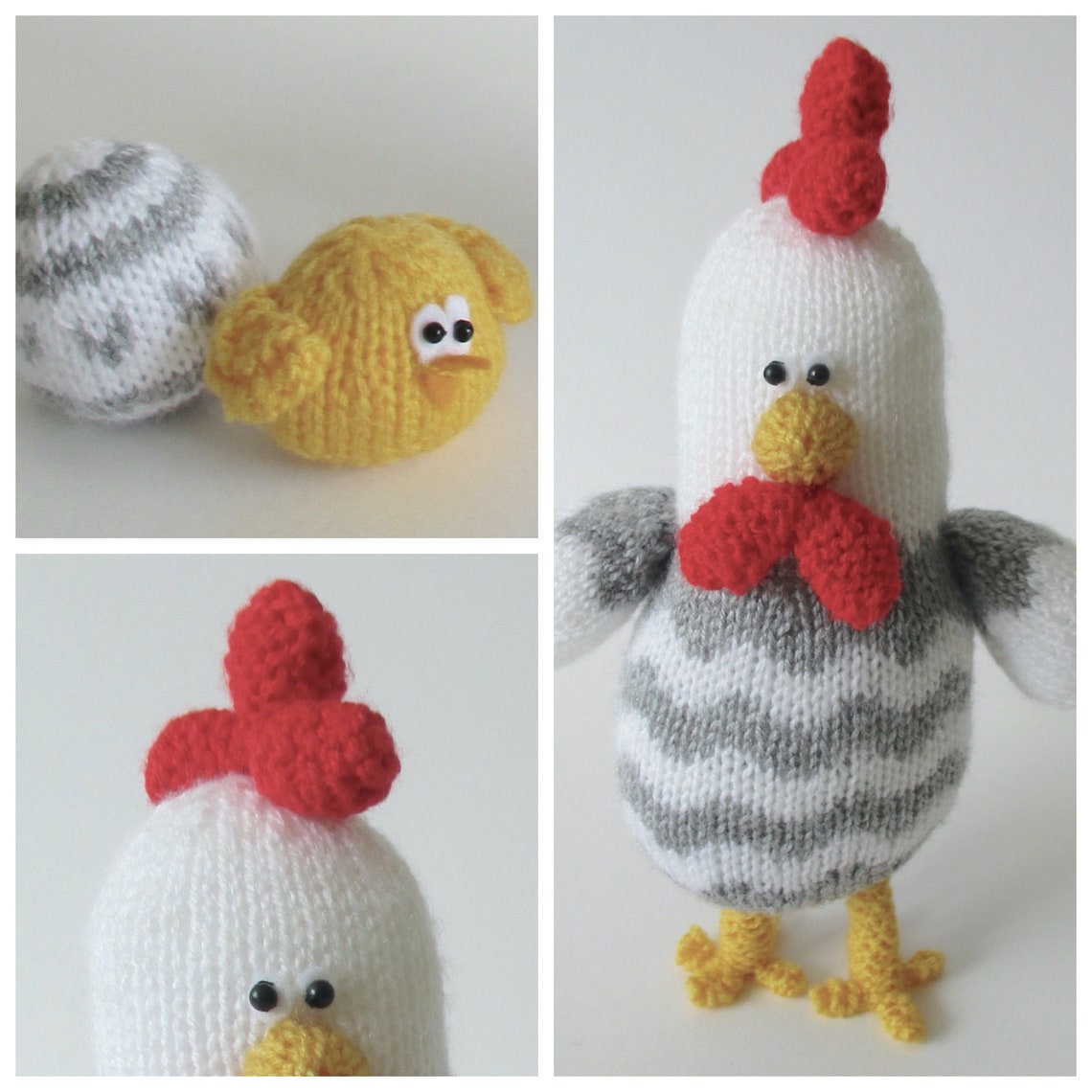 Bertie Rooster Toy Knitting Patterns - Etsy