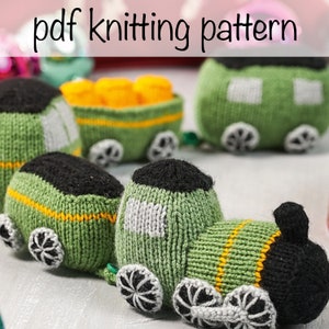 Toy Train Set Knitting Pattern - Etsy