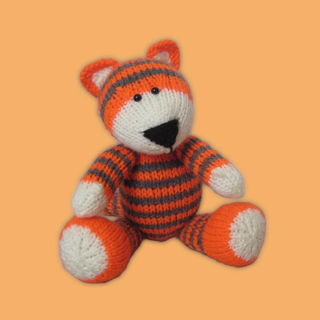 Toby the Tiger Toy Knitting Pattern - Etsy