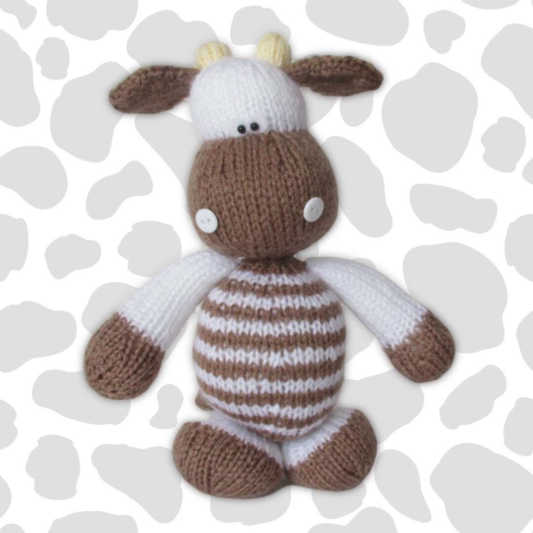 Milkshake the Cow Toy Knitting Pattern - Etsy