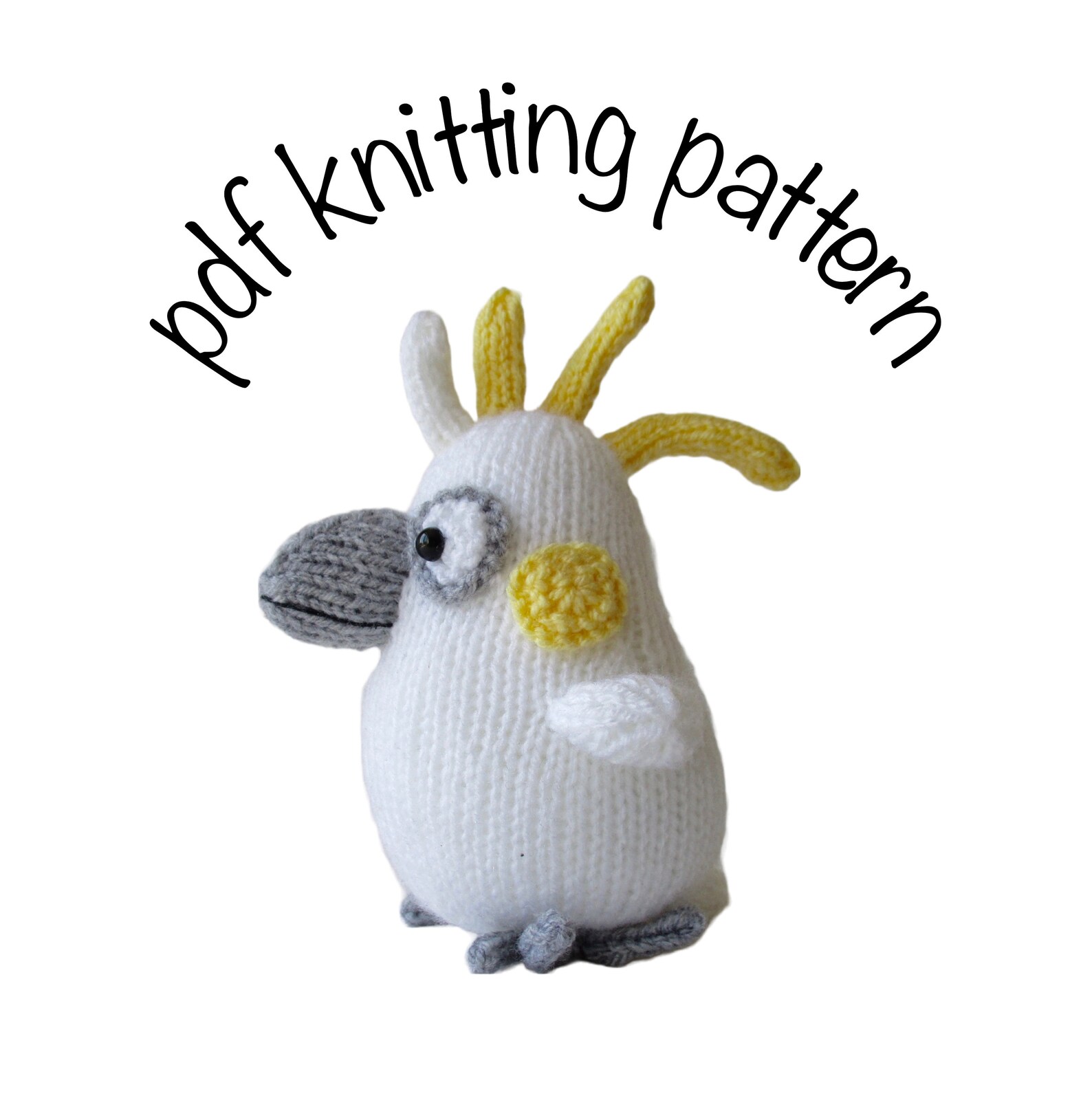Colin the Cockatoo Toy Knitting Pattern - Etsy