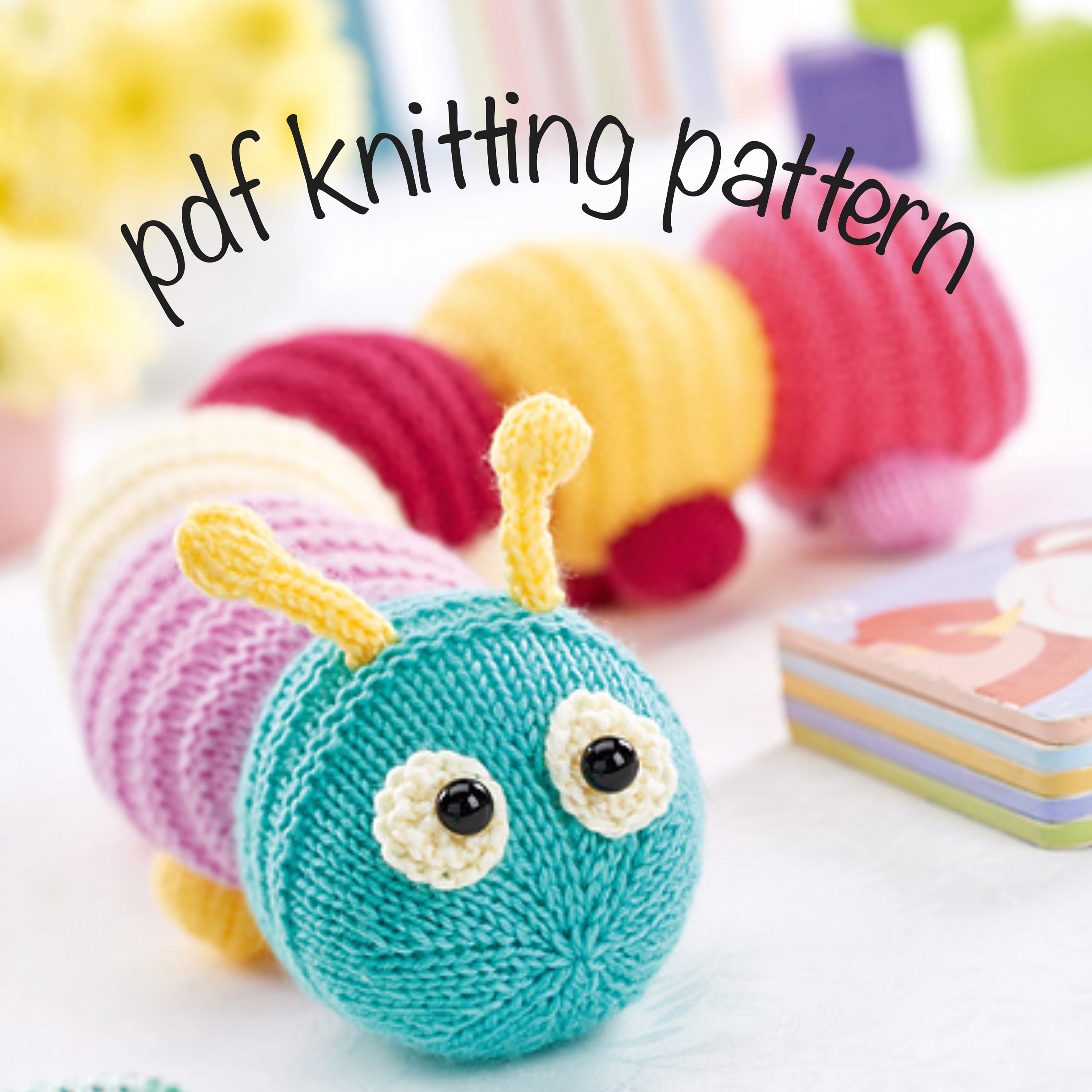 Happy Caterpillar Toy Knitting Pattern - Etsy UK