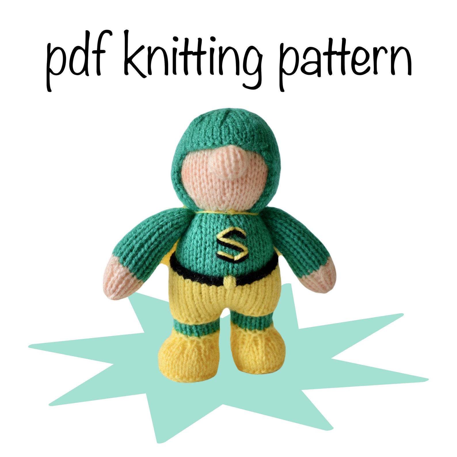 Captain Stitches Superhero Doll Knitting Pattern - Etsy