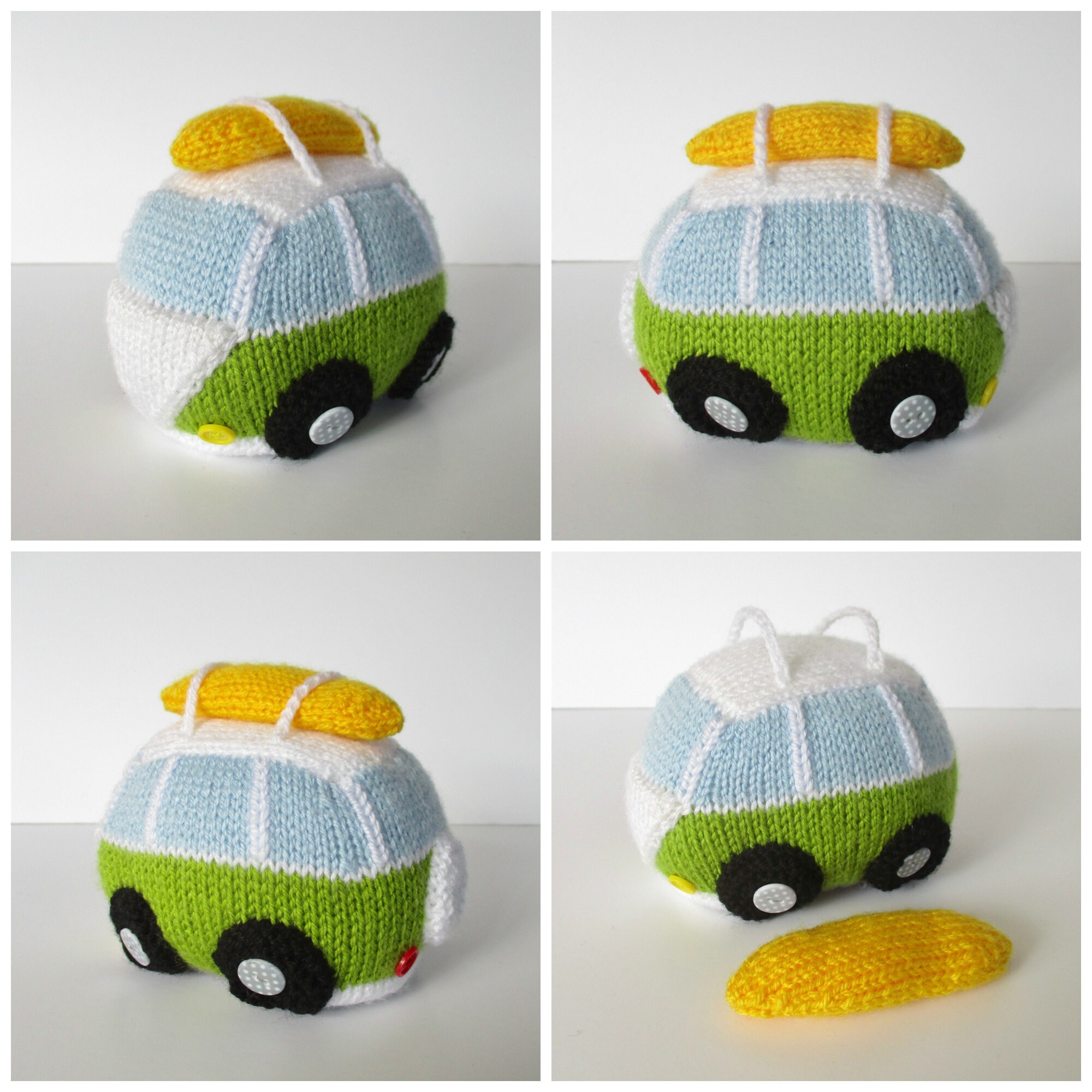 Surf's up Camper Van Toy Knitting Pattern - Etsy