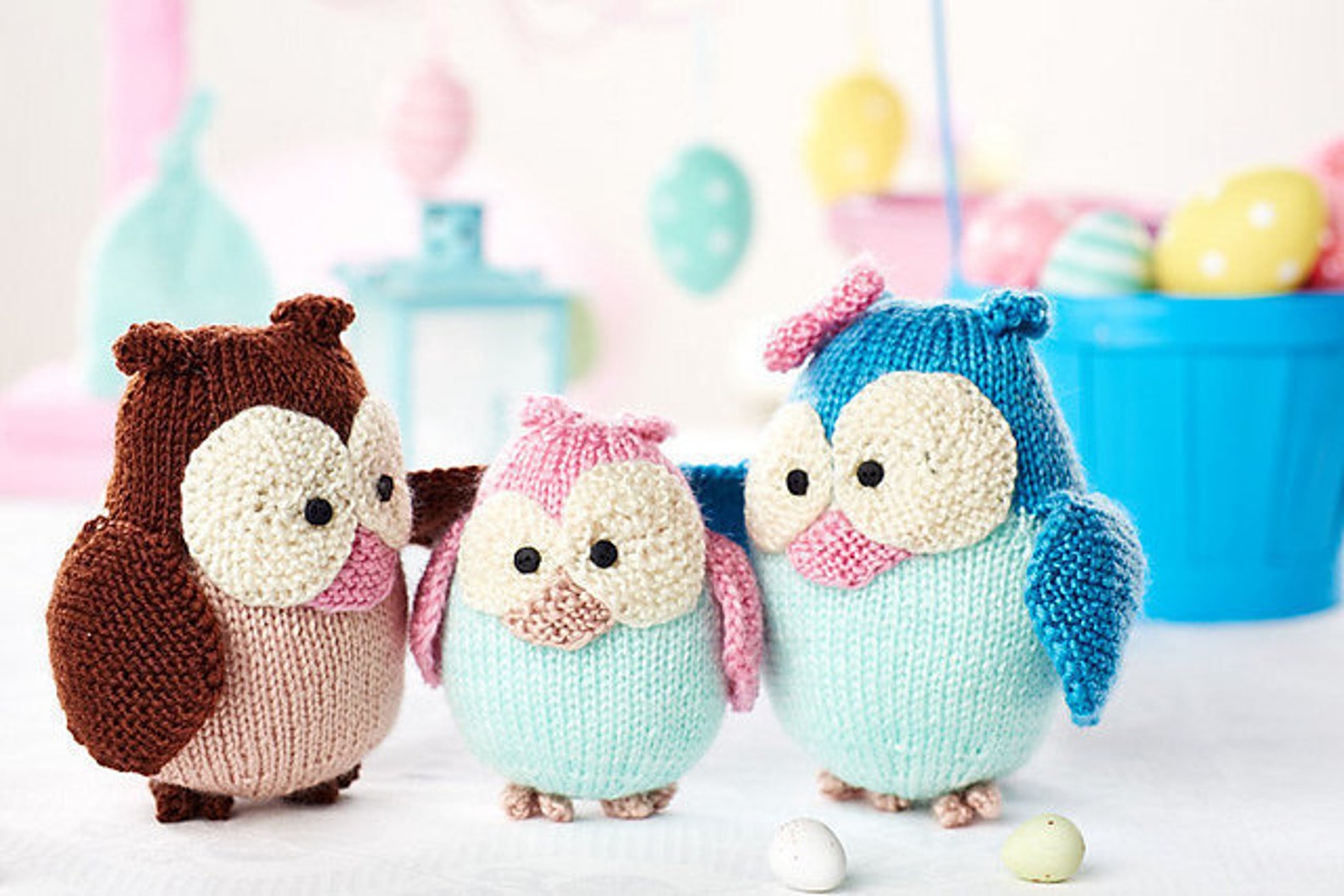 Owl Family toy knitting patterns | Etsy