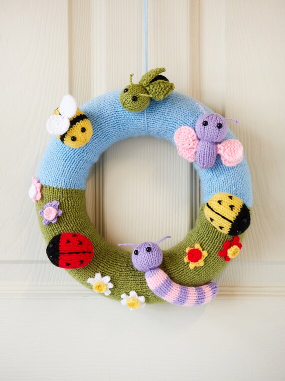 Love Bugs Spring Wreath Knitting Pattern PDF - Etsy