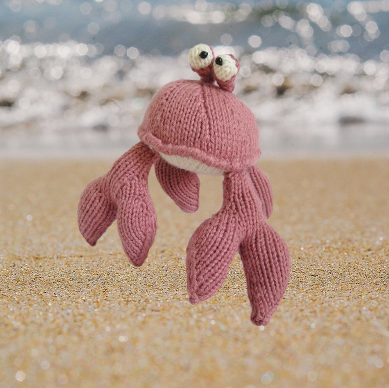 Pinky the Crab Toy Knitting Pattern - Etsy