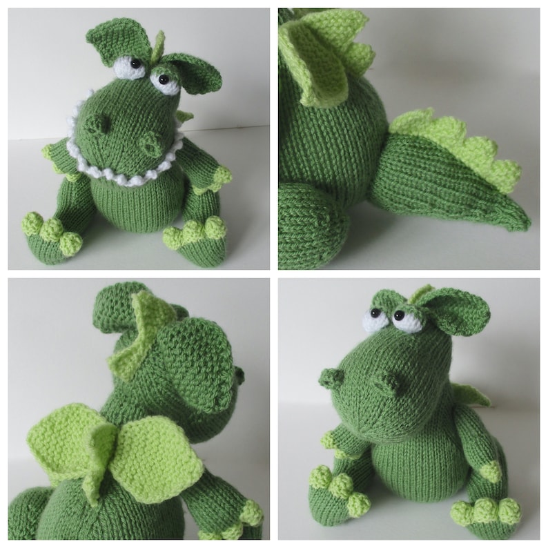 Griff the Dragon Toy Knitting Pattern - Etsy Australia