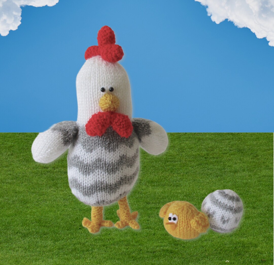 Bertie Rooster Toy Knitting Patterns - Etsy